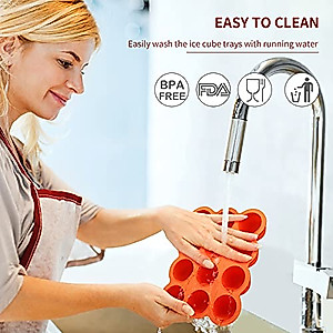 2 Pack Baby Food Containers, Freezer Tray with Lid, BPA Free Silicone Molds, 12 Cubes & 10 Cubes, Individual 75ml Per Cube, Perfect for Homemade Baby Food, Breast Milk- Microwave, Oven