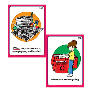 Super Duper Publications | Ask and Answer When Questions Fun Deck | Communication and Language Processing Skills Flash Cards | Educational Learning Materials for Children