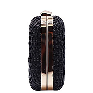 Mogor Women‘s Braided Faux Leather Formal Evening Bag Handbag Shoulder Pursel Satchel