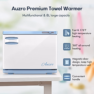 8L Personal Hot Towel Warmer, Hold 12 Facial-Sized Towels Use for Home, Kitchen, Bathroom, Towel Cabinet