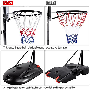 Yaheetech Portable Basketball Hoop Backboard System Removeable Adjustable Basketball Hoop & Goals Outdoor/Indoor 7.2-9.2ft Adjustable Height Basketball Set for Youth