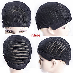 Refined Braided Wig Caps Crotchet Cornrows Cap For Easier Sew In Caps for Making Wig Glueless Hair Net Liner Crochet Wig Caps(Cornrows Caps 1pcs)