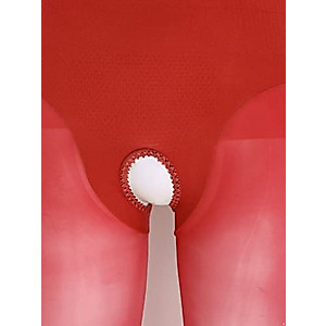 ACSUSS Women Oil Glossy Tights Thin Transparent Silk Stockings Seamless High Waist Pantyhose Red One Size