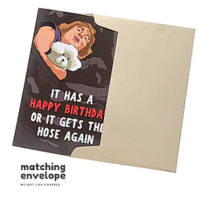 Sleazy Greetings Funny Birthday Card for Men or Women - Buffalo Bill Get's The Hose Again Card - Hilarious Birthday Card for Him or Her - Happy Birthday Card