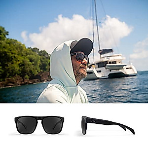Zeal Optics Capitol | Plant-Based Polarized Sunglasses for Men & Women - Matte Black/Polarized Dark Grey Lens