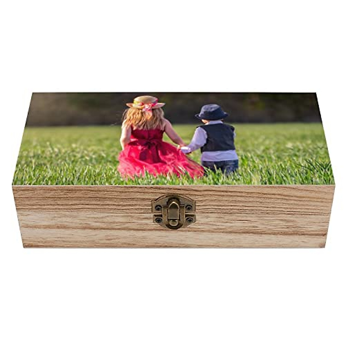 Custom Wooden Storage Box with Lid and Lock, Personalized Design Your Keepsake Box with Picture Text, Add Photo Logo Decorative Wooden Box for Home Decor Storage