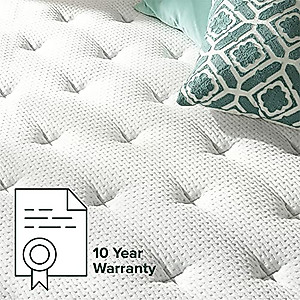 Zinus 14 Inch Support Plus Pocket Spring Hybrid Mattress/Extra Firm Feel/Heavier Coils for Durable /Pocket Innersprings for Motion Isolation,in-a-Box, Queen