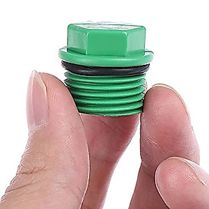 Feelers 3/4" PT Outer Hex Male Threaded PPR Pipe Plug End Cap Garden Hose Water Tubing Stopper Prevent Leakage Choke Fitting, Pack of 5, Green
