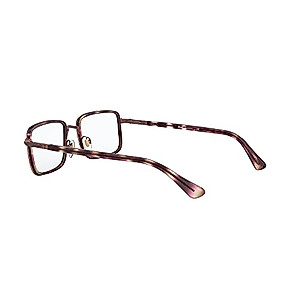 Persol PO2473V Rectangular Prescription Eyewear Frames, Brown/Striped Bordeaux/Demo Lens, 49 mm
