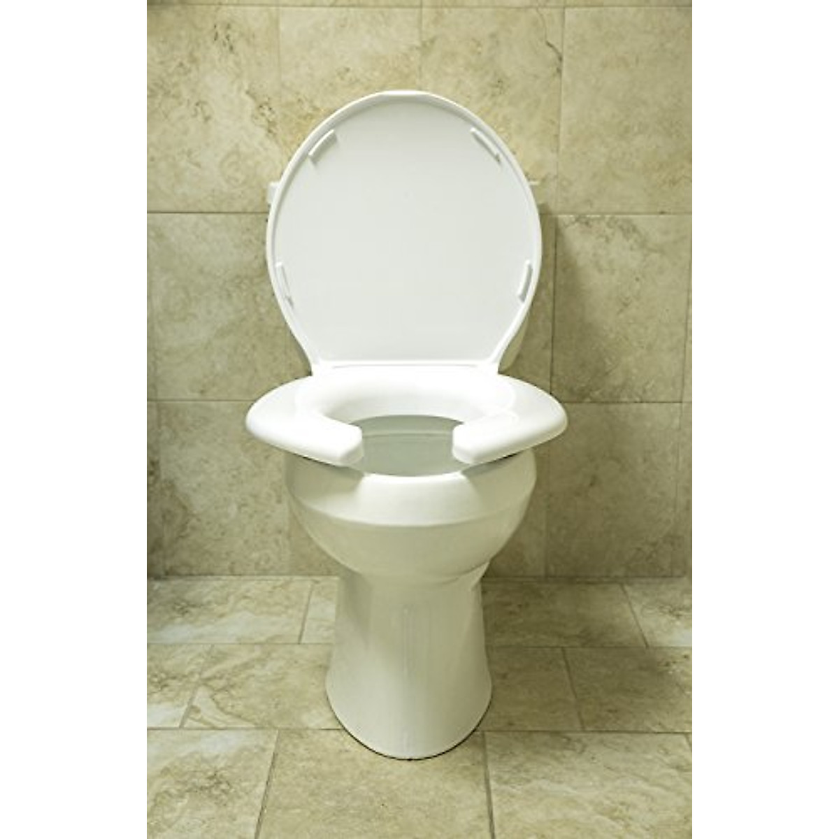 Big John Toilet Seat 2445263-3W Open Front with Cover Bariatric Toilet Seat, White