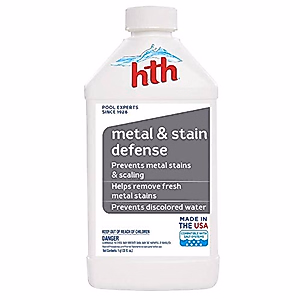 HTH 67013 Metal and Stain Defense Swimming Pool Clarifier and Cleaner, 1 qt