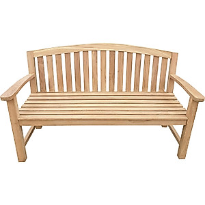Seven Seas Teak San Jose Teak Outdoor Patio Bench, 5 Foot Made from Solid Teak Wood