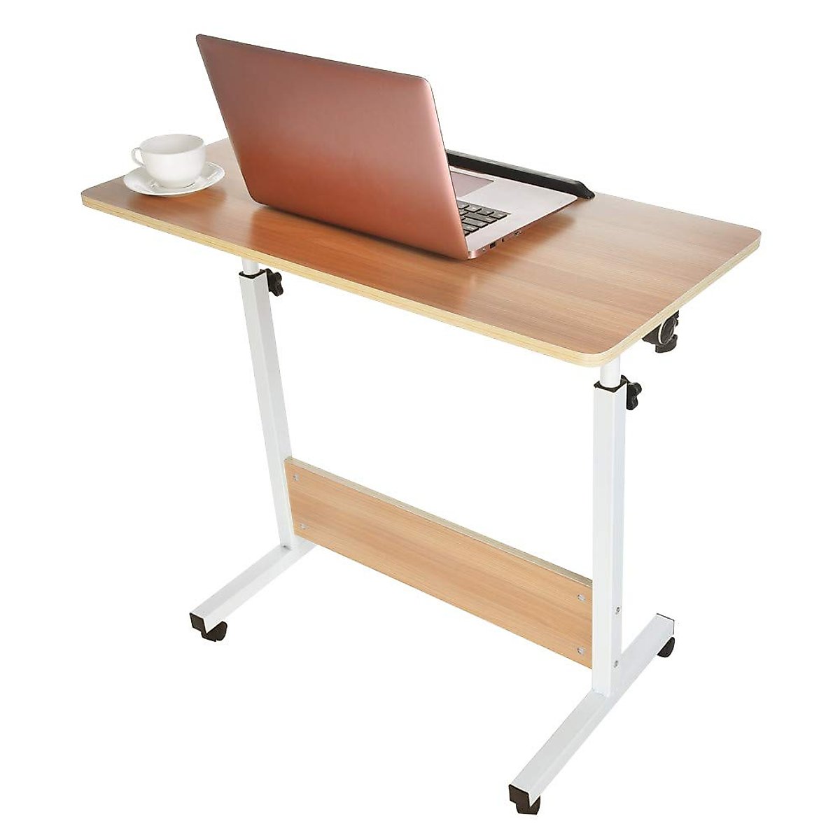 Toxz Household Office Desk Computer Task Table,Adjustable Height,Angle and Fold,Locking Casters,80CM 40CM,with Installation Tool(Ship from US!)
