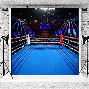 LYLYCTY 6x6ft Boxing Birthday Party Photography Backdrop Boxing Arena Sport Themed Background for Children Boy Portrait Birthday Party Decor Photo Booth Studio Props BJZYLY252