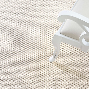 Dash and Albert Rope Indoor/Outdoor Area Rug - 2.5' x 12' Runner Ivory Solid Handwoven Accent Rug - Durable, Fade Resistant, Washable, High Traffic Friendly