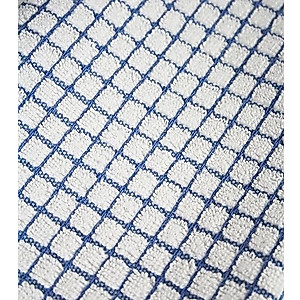 Samuel Lamont Poli-dri Towel White with Cornflower Blue