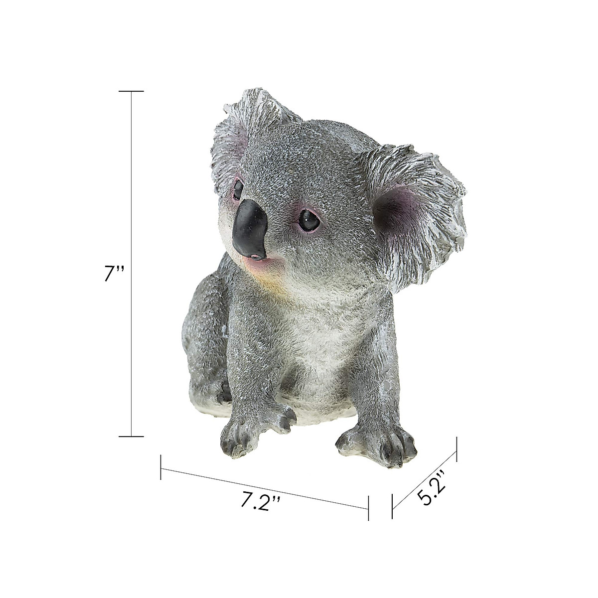 CLEVER GARDEN Koala Garden Statue Outdoor Décor, Resin Figurine Decoration for Lawn, Yard, Patio, Porch, and More