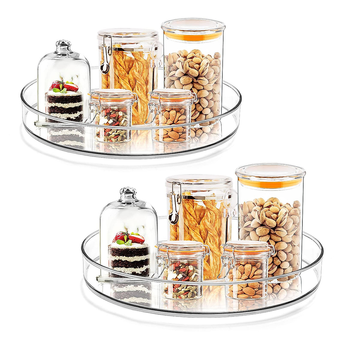 1PACK - 10" Clear Lazy Susan Organizer for Cabinet – Quality-Crafted, Durable Turntable Organizer, Bathroom & Cabinet Organizer for Pantry Organization and Storage – Kitchen Organization by TLC Depot