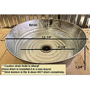 Galvanized Wash-Pan Sink (Small Round)