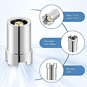 2 Pack Thread Magnetic Ring Adapter Threaded Ring Adapter Nickel-plated Solid Brass Connector (2pcs)