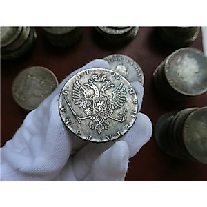 1741 Russian Empire Ivan III Vasilievich Antique Silver Coin Ruble Coin Foreign Currency Antique