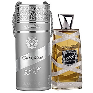 Lattafa Oud Mood Reminiscence for Unisex Eau de Parfum Spray, 3.4 Ounce