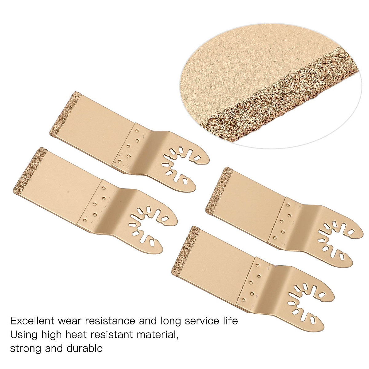 Oscillating Multi Tool Blade for Grout Removal with Carbide Grits Flush Cut, Universal fit Multitool Attachment for Grout, Mortar, Tile, Plaster,Masonry, Brick