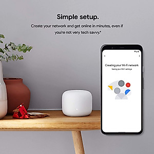 Google Nest WiFi Router 3 Pack ( One Router & Two extenders) 2ndGEneration 4x4 AC2200 Mesh Wi-Fi Routers with 6600 Sq Ft Coverage (Renewed)