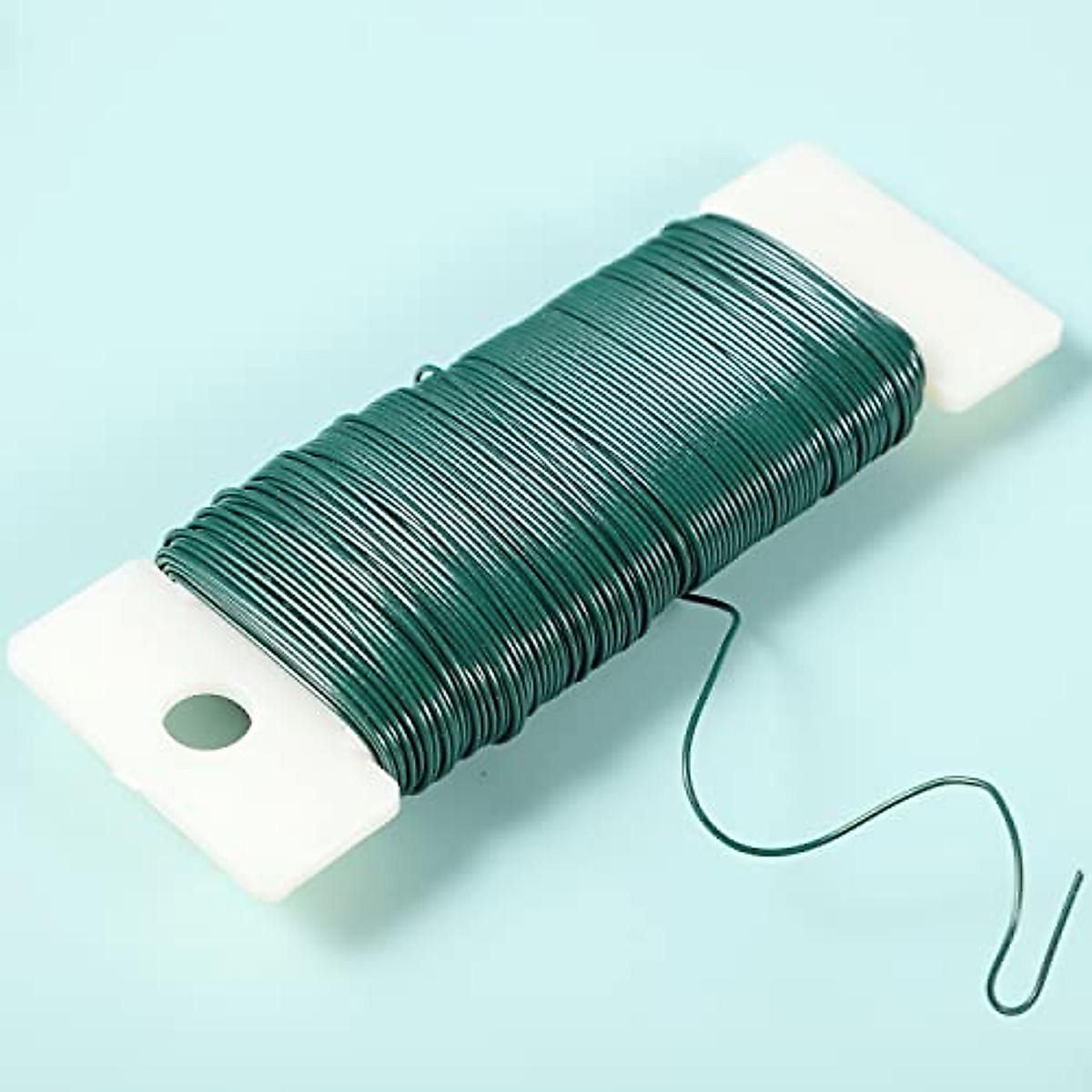 Pengxiaomei Floral Arrangement Kit, Floral Tape and Floral Wire with Cutter,Green Floral Tape 22 Guage Floral Stem Wire 26 Gauge Green Floral Wire for Bouquet Stem Wrap Florist, Wreath Making Supplies