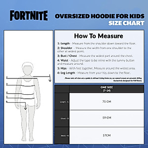 FORTNITE Oversized Hoodie Blanket Kids Fleece Extra Long Wearable Blanket Hooded Poncho Boys Girls Teens 14+ (Black)