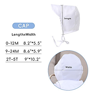 Booulfi Baby Boy Easter Outfit Baptism Christening Outfits for Boys White Tuxedo Suits Photoshoot Dedication Church Blessing Gifts with Shirt Pants Vest Shoes Hat 6-9 M