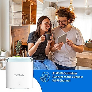 D-Link M15/3, Eagle Pro AI Mesh WiFi 6 Router System (3-Pack) - Multi-Pack for Smart Wireless Internet Network, Compatible with Alexa and Google, AX1500