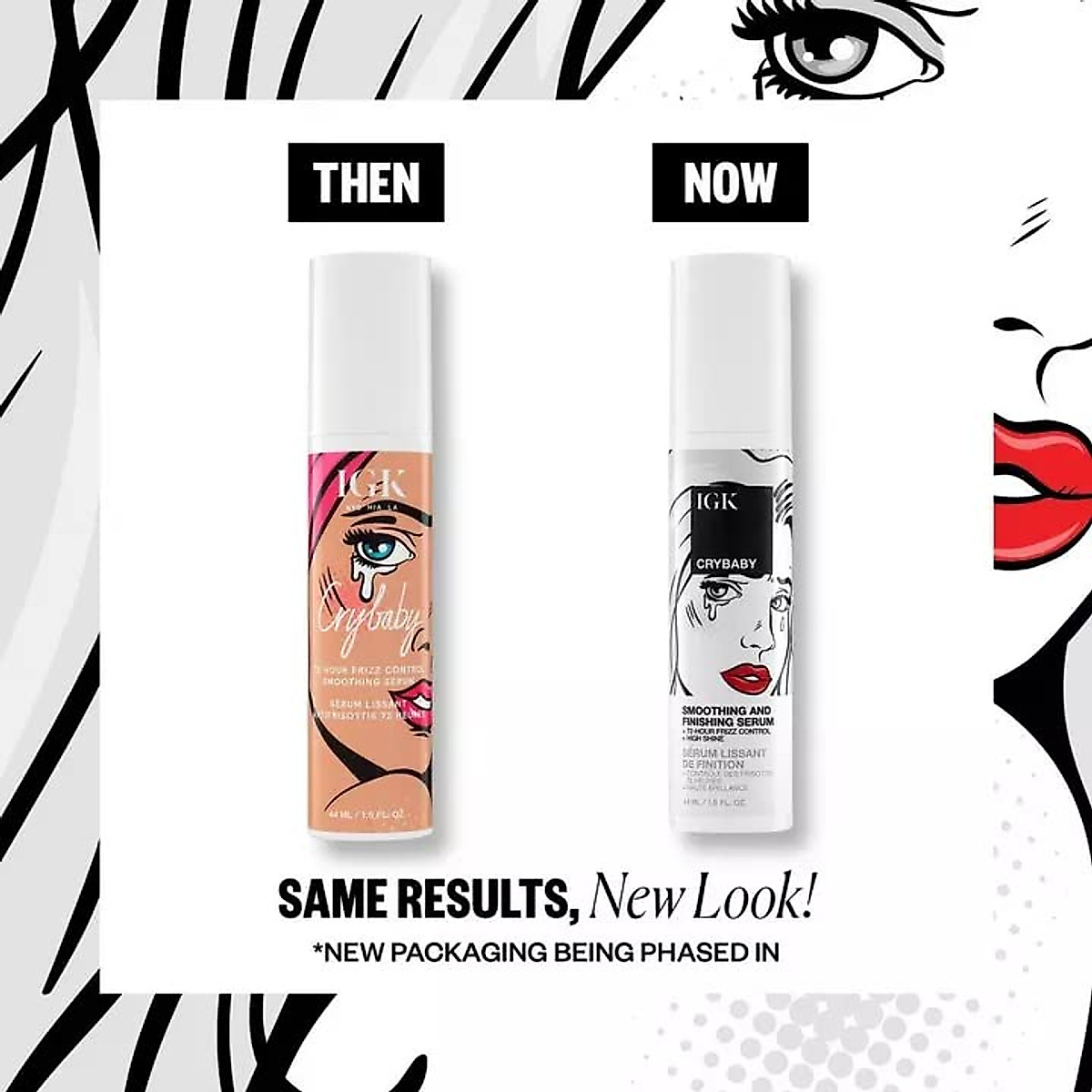 IGK Crybaby Anti-Frizz Smoothing and Finishing Serum 44 ml / 1.5 oz