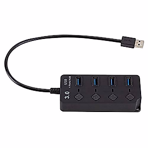 JSANSUI Distributor hub USB3.0 Four-Port HUB with Power Splitter and One-Port 4-Port Hub with PC and Laptop Switches