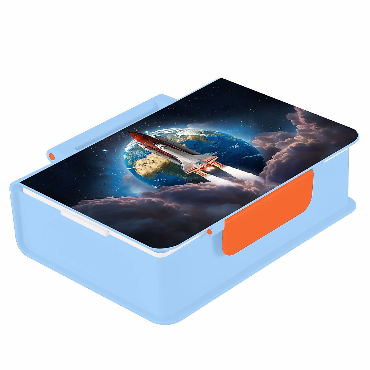 Kcldeci Bento Box Adult Lunch Box Eco-Friendly Rocket 1000 ML Bento Lunch Box Food Storage Containers for Adults Women Men With Utensils