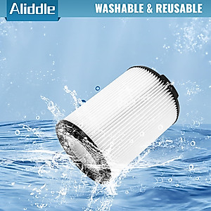 VF4000 Replacement Cartridge Filter for ridged 72947 Wet Dry Vac 5 to 20-Gallon 6-9 Gal husky Compatible with RV2400A RV2600B WD5500 WD0671，2 Pack