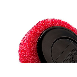 SGCB Pro Tire Shine Applicator Brush, Tire Dressing Applicator Sponge Brush Sandwich-Layer Compound Solution Saving Curved Handle Easy Grip Auto Detailing Brush Boat Wax Foam Applicator