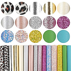 SGHUO 30pcs Leather Earring Making Kit Include 4 Kinds of Faux Leather Sheet and Tools for Earrings Craft Making Supplies