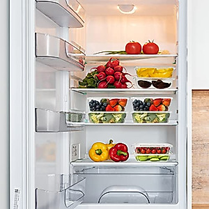 ganfaner [50pk 24fl.oz/750ml meal prep containers, plastic food containers with lids, for preparing lunch, dinner or snacks[Clear]