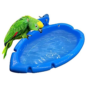 Bird Bath Tub Bowl Basin,Pet Bird Cage Bath Shower Accessories,Water Shower Food Feeder for Small Birds Parrots