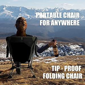 HOMFUL 2 Pack Widened Camping Chair Ultra Light Portable Folding Backpacking Chair with Side Pockets Breathable Mesh Structure Aluminum Frame with Carrying Bag for Outdoors,Camping,Hiking,Beach,Picnic