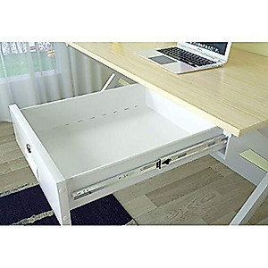 Modern K Shape Computer Desk,Simplistic Home Office Desk,Student Writing Desk with Drawers,Notebook Desk Laptop Pc Table