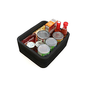 Polar Whale 3 Large Food Storage Organizers Bin Tray for Kitchen Pantry Refrigerator Freezer Cabinet Cupboard for Snacks Produce Pasta Vegetables Waterproof Washable 10" Wide x 12" Long - 3 Pack