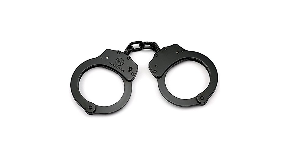 VIPERTEK Double Lock Steel Police Handcuffs | Heavy Duty & Reliable