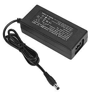 Electric Bike Charger, 42V 2A Electric Bike Lithium Battery Charger Electric Scooter Charger Ebike Charger Replacement Power Adapter for 36V Lithium Battery 5.5mm Port Male Plug Inline Connector