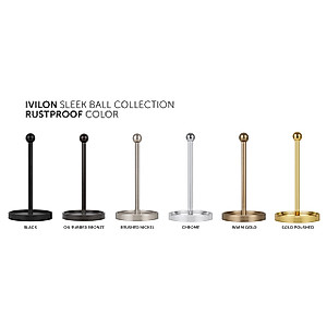 Ivilon Countertop Paper Towel Holder - Modern Sleek Ball Minimalist Design - Color Warm Gold
