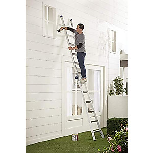 COSCO 20212T1ASE 16ft max Reach 2-in-One Extension Ladder, Steel Gray
