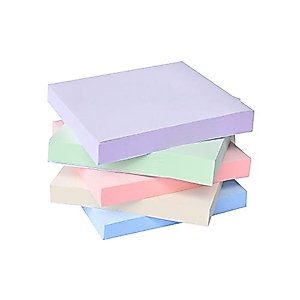 Navrex Sticky Notes 5 Pads 3x3 Self-Stick Notes, 5 Color, 100 Sheets/Pad