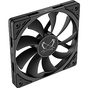 Scythe Kaze Flex II 120 Slim PWN Premium Slim PC Fan,120mm x 15mm, Fluid Dynamic Bearing, 4-Pin Connector (Kaze Flex II Slim, 1500RPM)