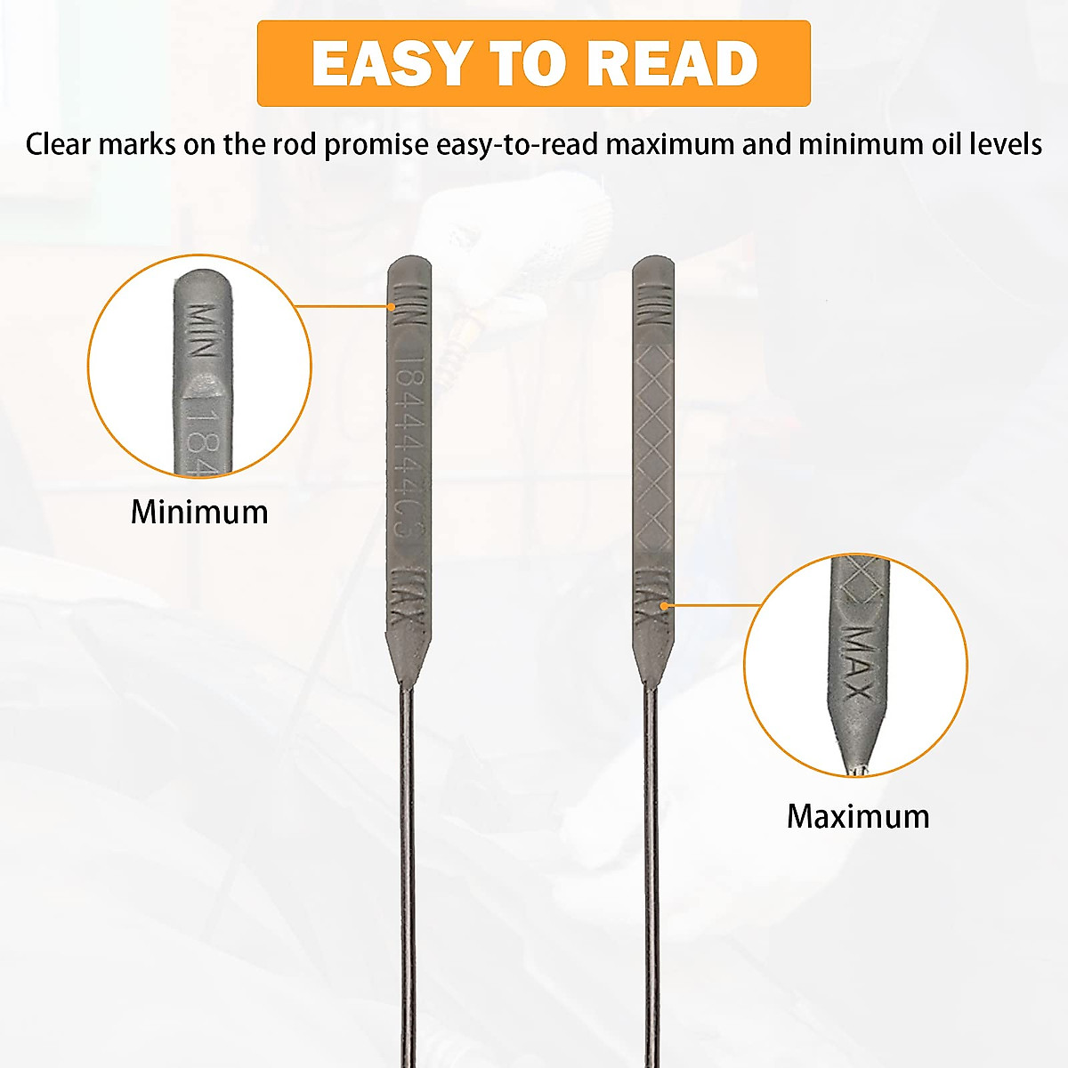 3C3Z6750AA Ford 6.0 Powerstroke Oil Dipstick for 2003 2004 2005 2006 2007 Ford F250 F350 F450 F550 Super Duty Excursion 6.0 Diesel Engine Oil Dip Stick Indicator Tool Replace Ford 3C3Z-6750-AA 917-310